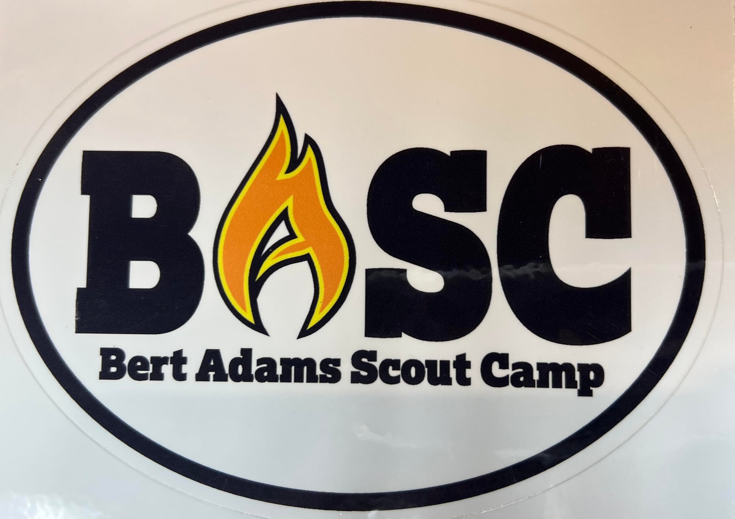 Sticker, BASC Oval Waterproof | Bert Adams Scout Camp Trading Post